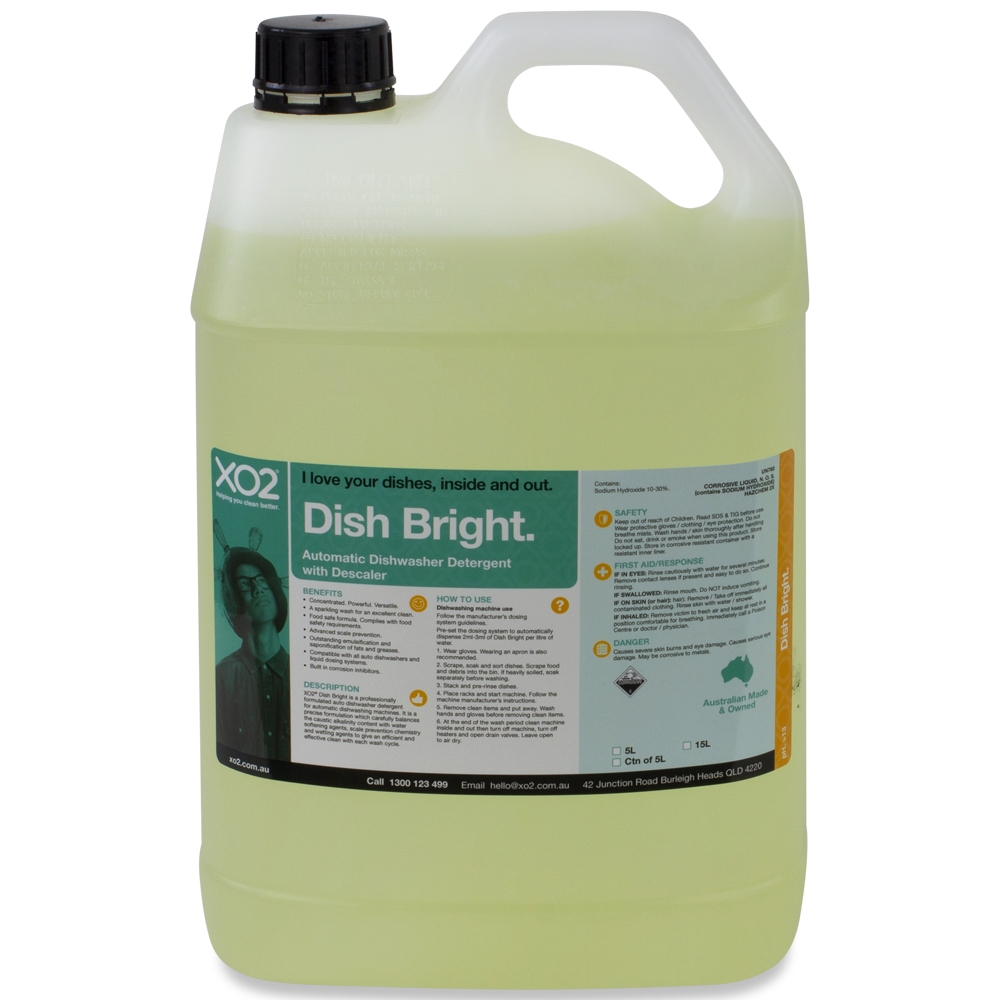 Dish Bright - Auto Dishwasher Detergent w/Descaler | XO2®